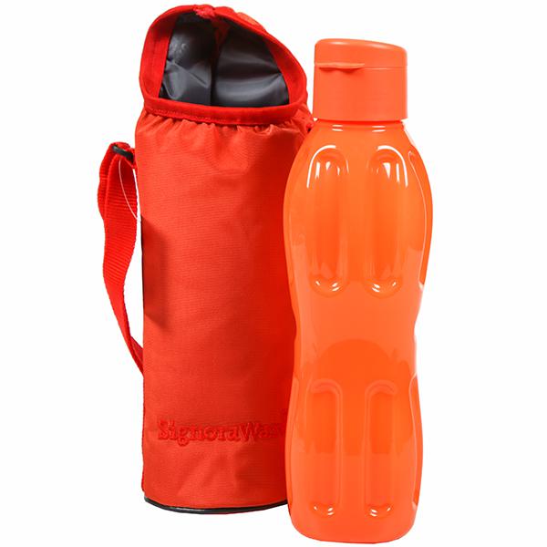 Buy Signoraware Aqua Bottle Peach With Orange Bag 1 L Online ...