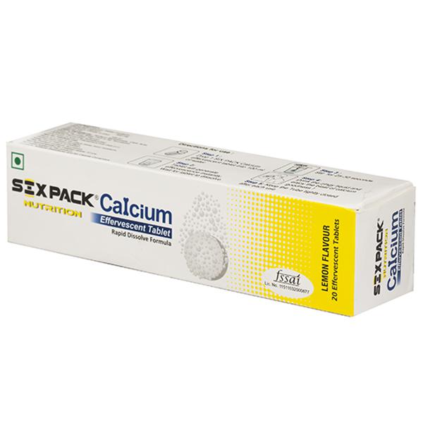 Buy Six Pack Nutrition Calcium Effervescent Lemon Flavour 20 Tablets ...