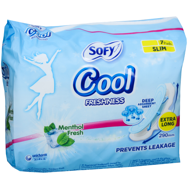 Buy Sofy Cool Freshness Extra Long Sanitary Pads Pack Of 7 Online at ...