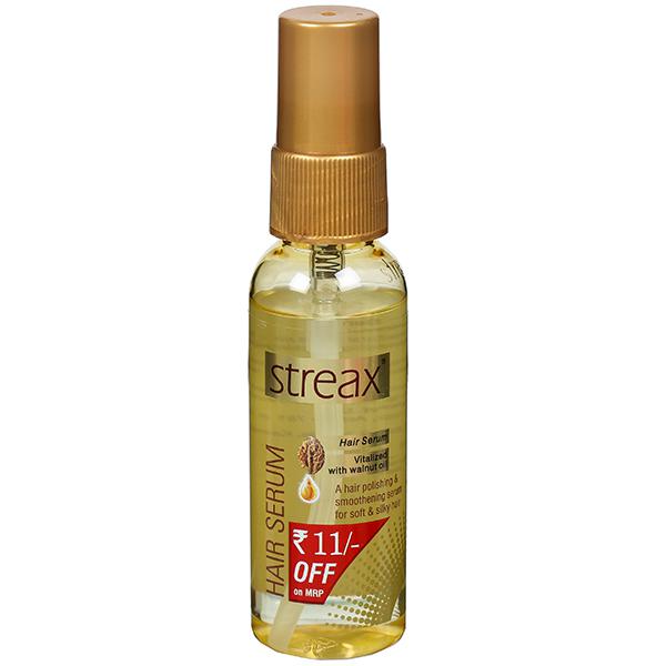 Buy Streax Hair Serum Vitalized with Walnut Oil (Rs 11 Off on MRP) 45 ...