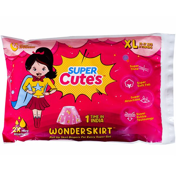 Buy Super Cutes Wonder Skirt Pull Up Skirt Diapers XL (12-17 Kg) Pack ...