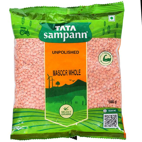 Buy Tata Sampann Unpolished Masoor Whole 500 g Online at the Best Price ...