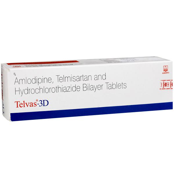 Buy Telvas 3D Tablet (10 Tab) Online | Uses, Price & Side Effects ...