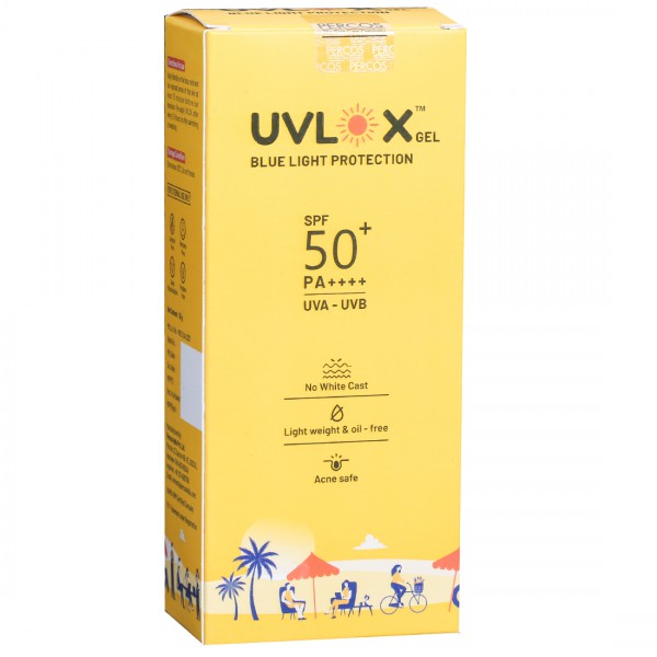 Buy Uvlox SPF 50+ PA++++ Blue Light Protection Gel 50 g Online at the ...