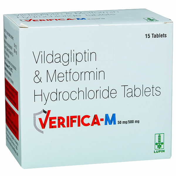 Buy Verifica M 50 mg/ 500 mg Tablet (15 Tab) Online | Uses, Price ...