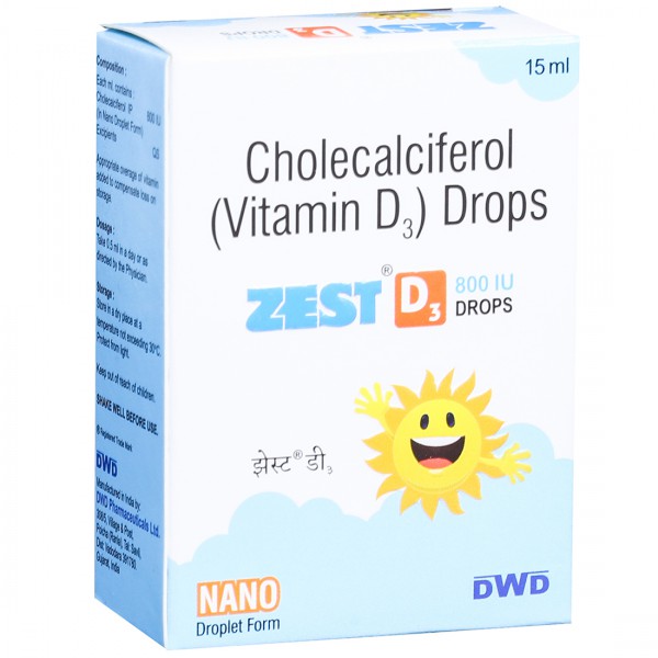Buy Zest D3 800 IU Drops 15 ml Online at the Best Price | SastaSundar
